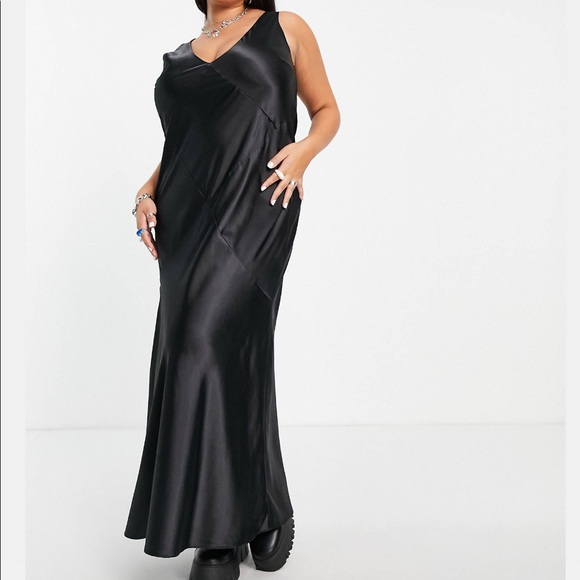 ASOS | Dresses | Asos Curve Bias Satin Dress Nwt | Poshmark